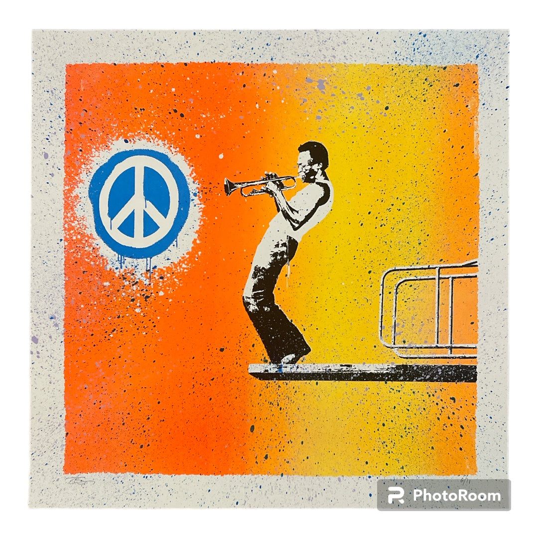 Jazz Peace -Tom Shaw - Reg/ Embellished / Gold Foil – SQUID PRINT GALLERY