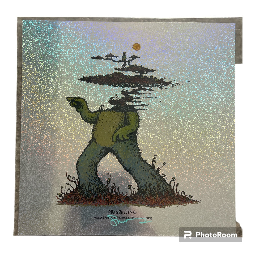 Progressing - Sparkle Foil - Spusta – SQUID PRINT GALLERY