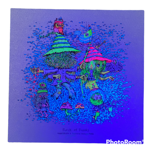 Flock of Freaks - Silver - Red Shrooms – SQUID PRINT GALLERY