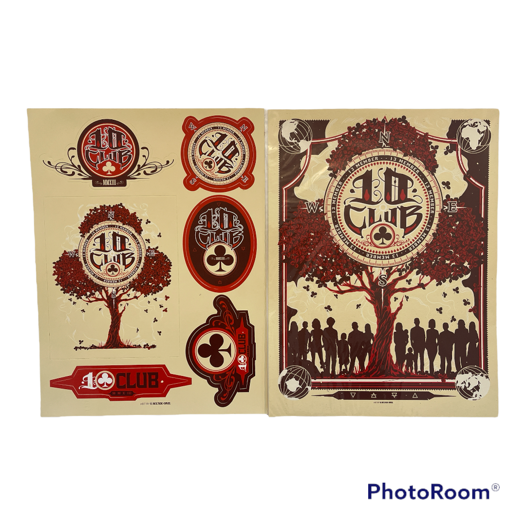 Pearl Jam Ten Club 2013 (print and sticker page) Munk One – SQUID PRINT ...